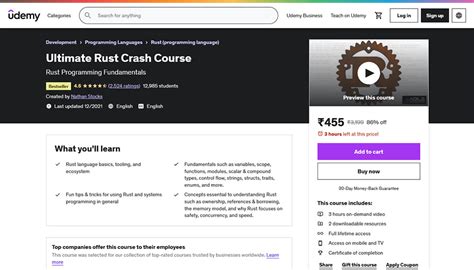 9 Best Rust Online Courses And Programming Classes Tangolearn
