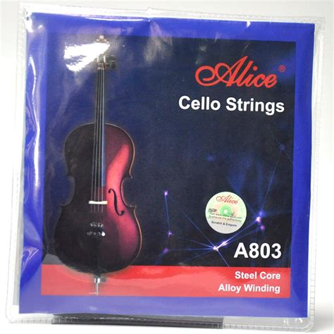 2 Sets Alice A803 Cello Strings Steel Core Alloy W Grandado