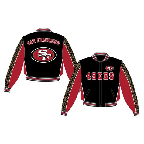 San Francisco 49ers Black Red Jacket Crown Minded