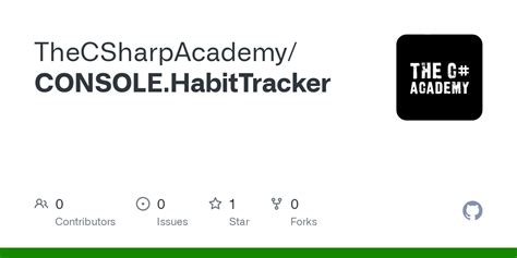 Github Thecsharpacademy Console Habittracker