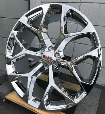 24 Inch Snowflake Chrome Wheels Fit Yukon Silverado Tahoe Sierra