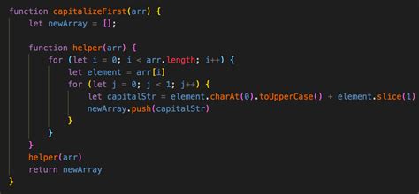 Capitalize The First Letter Of Each String In An Array Using Recursion By Warren Niu
