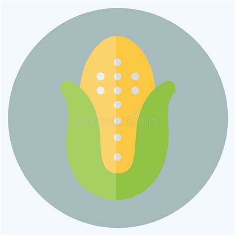 Icon Corn Suitable For Garden Symbol Flat Style Simple Design Editable Design Template