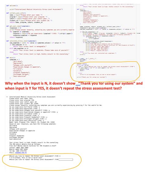 Solved When I Input Y For Yes It Doesnt Repeat The Stress
