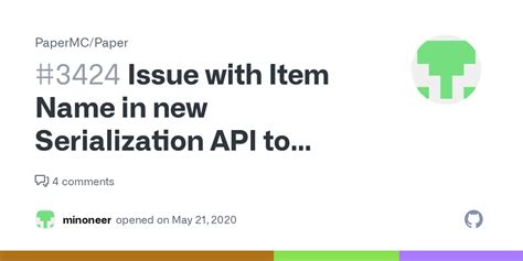 Issue With Item Name In New Serialization Api To Byte · Issue 3424