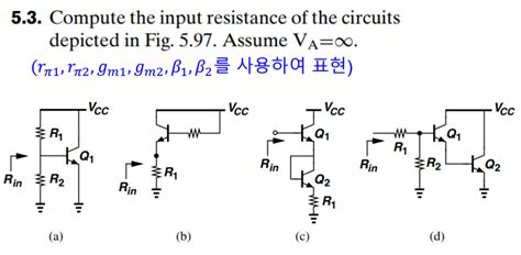 Solved 53 Compute The Input Resistance Of The Circuits
