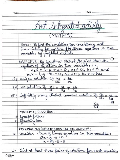 Maths Art Integrated Activity Class 10 Pdf