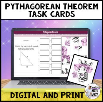 Pythagorean Theorem Task Cards Digital And Print By CreatingMathMinds