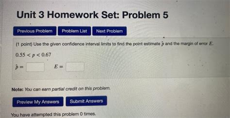 Solved Unit Homework Set Problem Point Use The Chegg