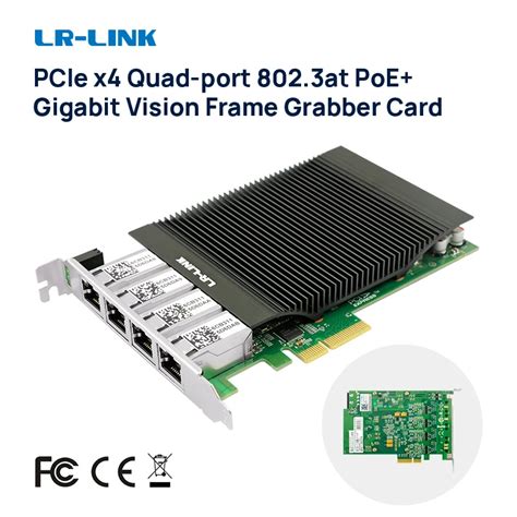 Lr Link 쿼드 포트 기가비트 이더넷 Poe 프레임 그래버 Nic Pci 익스프레스 인텔 I211 2048pt Poe