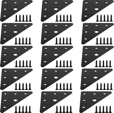 Yitydamai Triangle Flat Corner Bracket 15 Pcs Flat Triangular Fixing