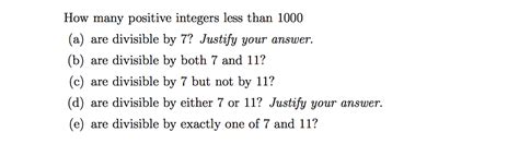 Solved How Many Positive Integers Less Than 1000 A Are