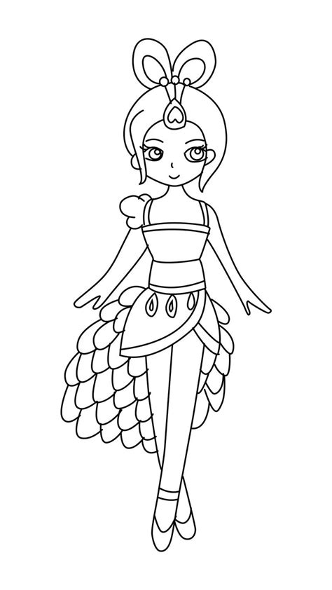 儿童西游记孔雀公主简笔画（共12张） 简笔画图片大全