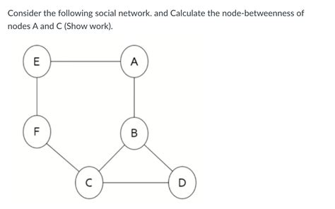 [solved] Consider The Following Social Network An Solutioninn