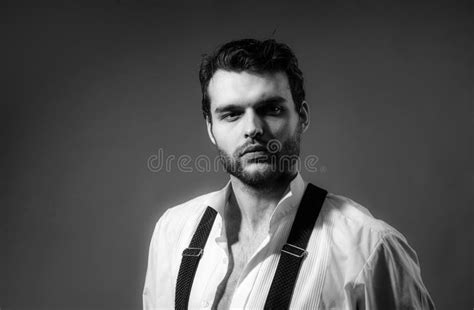 Close Up Portrait Of Handsome Young Man Stock Image Image Of Shirt