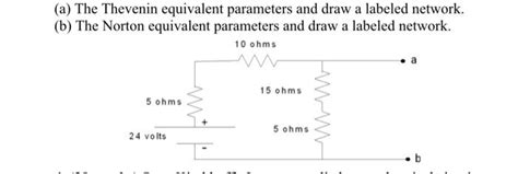 Solved A The Thevenin Equivalent Parameters And Draw A
