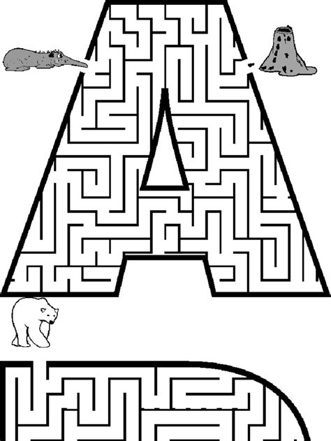 Printable Mazes Alphabet Pdf