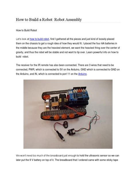 Pdf How To Build A Robot Robot Assembly Dokumen Tips