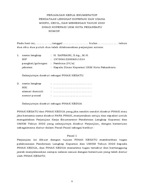Pendataan Enumerator Pdf