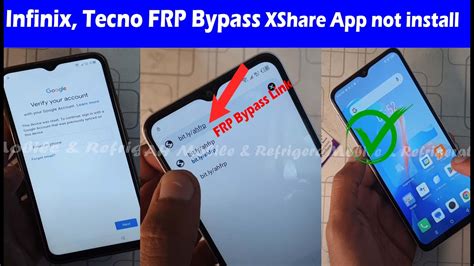 Infinix Tecno FRP Bypass Android 12 XShare App Not Install Without PC