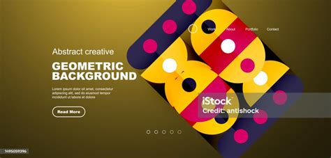 원과 둥근 요소가 있는 추상적인 기술 랜딩 페이지 배경 비즈니스 기술 과학 또는 인쇄 디자인을 위한 창의적인 개념 0명에 대한 스톡 벡터 아트 및 기타 이미지 Istock