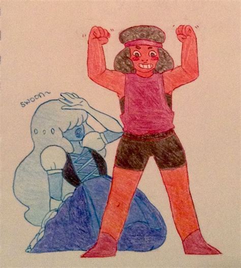 Steven Universe One Shots Trying Something New Ruby X Sapphire