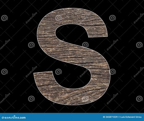 Alphabet Letter S Rustic Tree Bark Background Stock Illustration Illustration Of Rustic