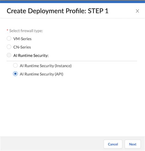 Create A Deployment Profile For Prisma Airs Ai Runtime Api Intercept