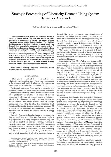 Pdf Strategic Forecasting Of Electricity Demand Using System Dynamics Approach