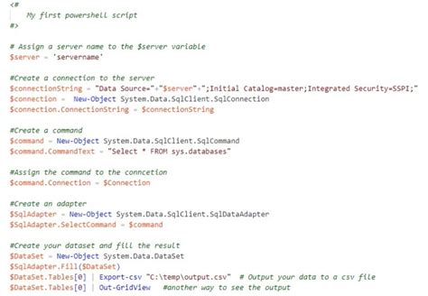 My First Powershell Script Sql Automation Guru