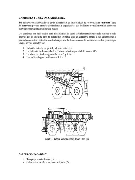 Camiones Fuera De Carretera En Minería Pdf Negocios Tecnología