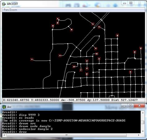 displaying node dangles in arcedit node dangles