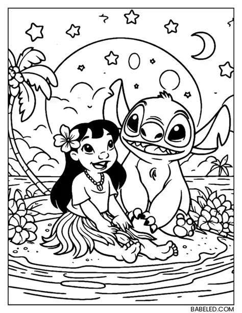 34 Безплатни за Печат Стич Картинки за Оцветяване Листове Рисунки и