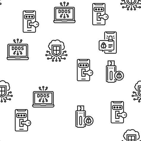 Internet Security Vector Seamless Pattern 18777132 Vector Art At Vecteezy