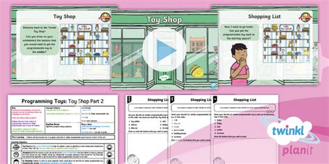 Computing Programming Toys Bee Bot Toy Shop Part 2 Year 1 Lesson Pack 6