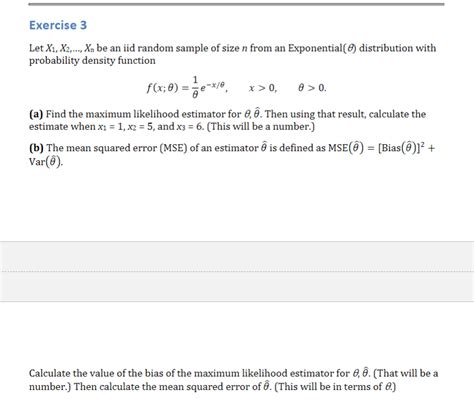 Solved Exercise 3 Let X1 X2 Xn Be An Iid Random Sample Chegg Com