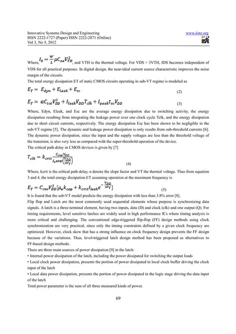 Low Power 6 Transistor Latch Design For Portable Devices Pdf