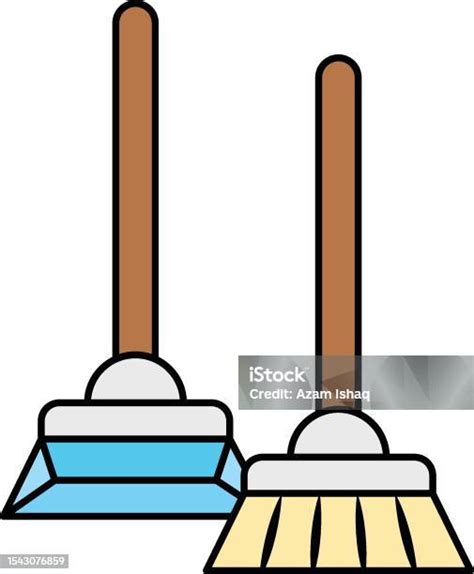 집진 바닥 청소 개념 벡터 색상 디자인 하우스키핑 기호 사무실 관리인 기호 포터 또는 클렌저 장비 스톡 일러스트레이션 가축에 대한 스톡 벡터 아트 및 기타 이미지 Istock