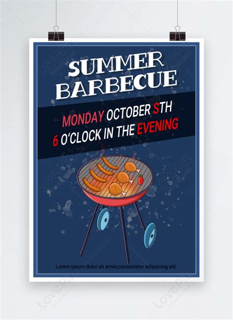 여름 바 비 큐 테마 파티 포스터 이미지 사진 466654147 무료 다운로드