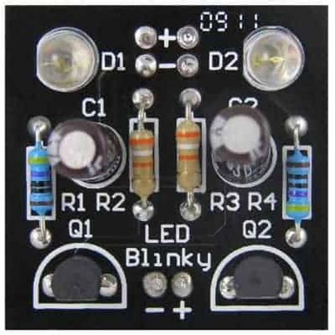 LED Blinky DIY Kit With All Components Dual LED Flasher Kit