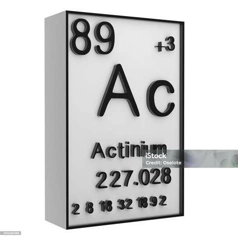 악티늄 화이트 블랙 그라운드에 원소 주기율표의 인 화학 원소의 역사 원자 번호와 기호를 나타냅니다 3d 렌더링 0명에 대한 스톡 사진 및 기타 이미지 Istock