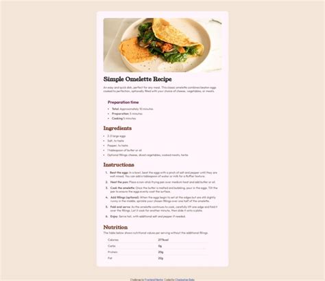 Frontend Mentor Recipe Page Using Html And Css Coding Challenge Solution
