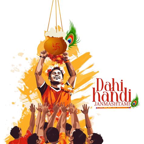 Premium Vector Vector Illustration Of Dahi Handi An Event Celebration