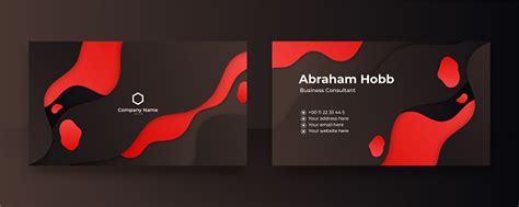 현대 창조적이고 깨끗한 다채로운 명함 디자인 템플릿 트렌디 한 단순한 추상 기하학적 세련된 웨이브 라인이있는 고급 우아한 명함
