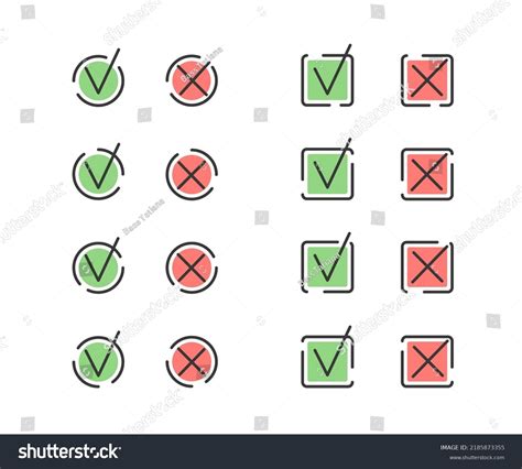 Put Checkmarks Cross Marks Infographic Elements Stock Vector Royalty Free