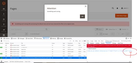 magento2 magento 2 json parse unexpected non whitespace and tag in