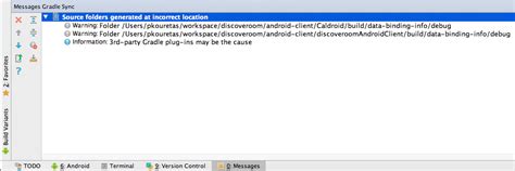Android Data Binding Produces Source Folders Generated At Wrong