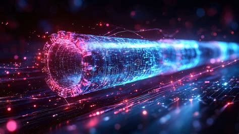 Technological Sense Optical Fiber Data Transmission Stock Illustration Illustration Of Light