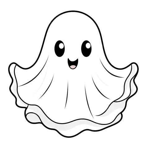 귀여운 유령 색칠 페이지