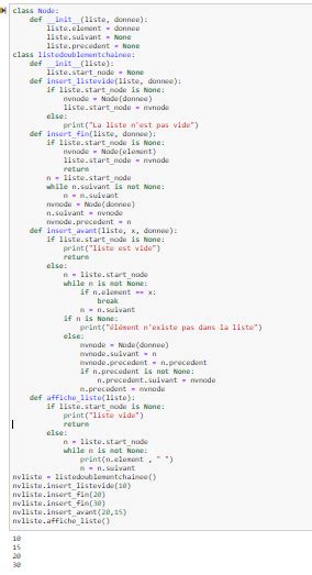 Tuto Python Liste Doublement Chaînée Insertion Déléments Tutoriel Python